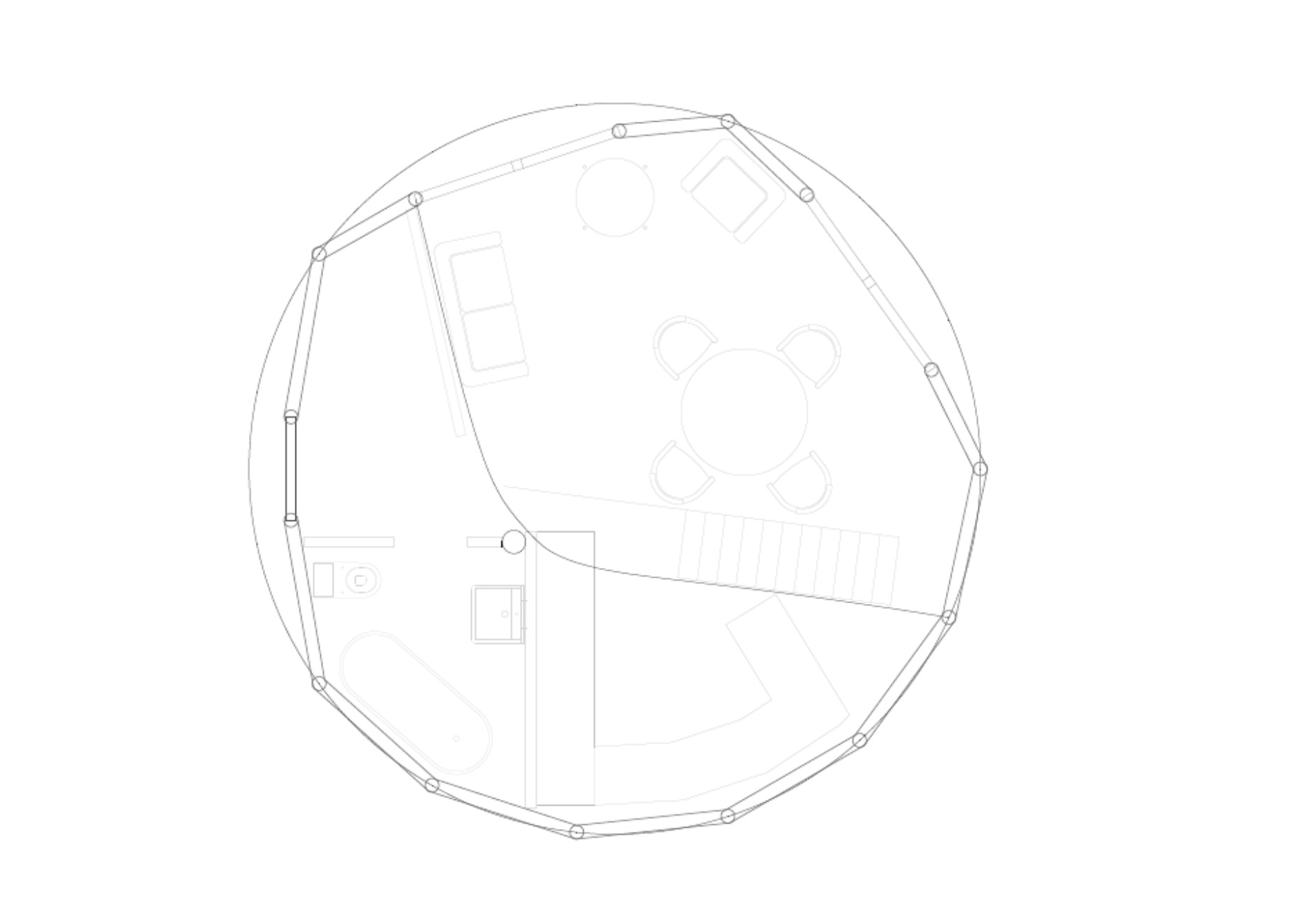 Plans – Modélisations – La maison dôme